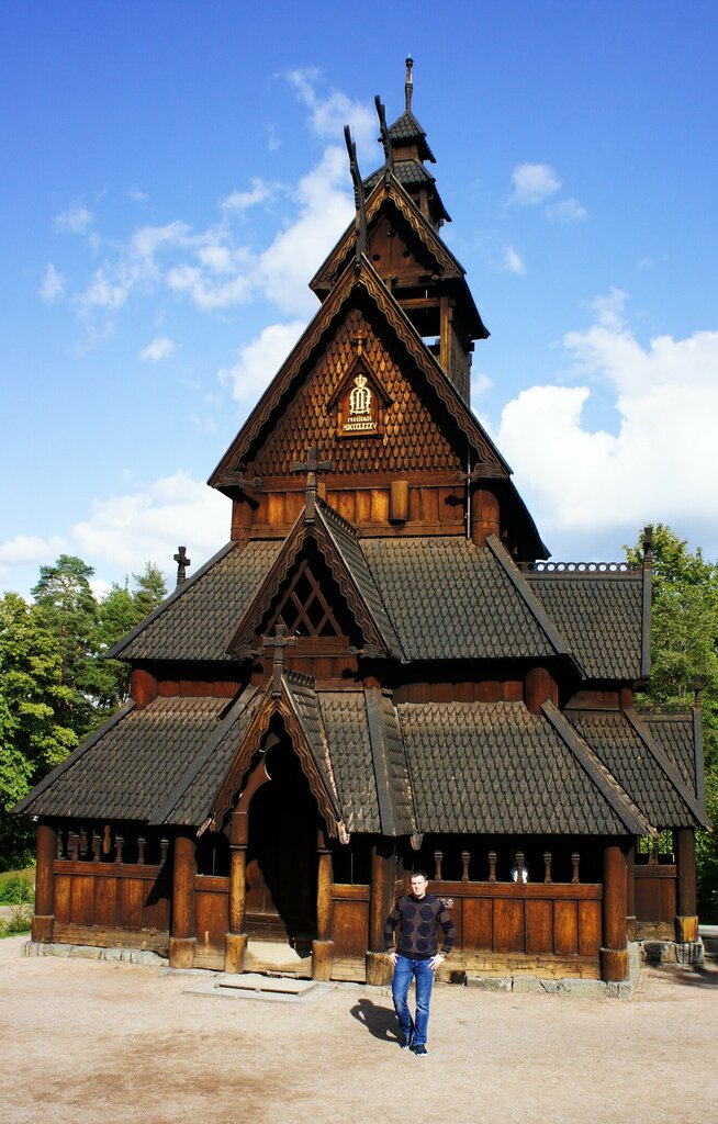 Turistik yerler Gol Stave Church, Oslo, foto