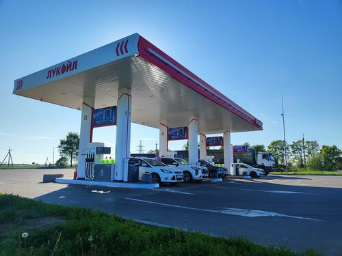 Benzin istasyonu Lukojl, Moskova ve Moskovskaya oblastı, foto