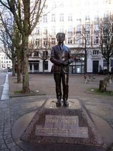 Anıt, heykel Statue Léon Trulin, Lille, foto