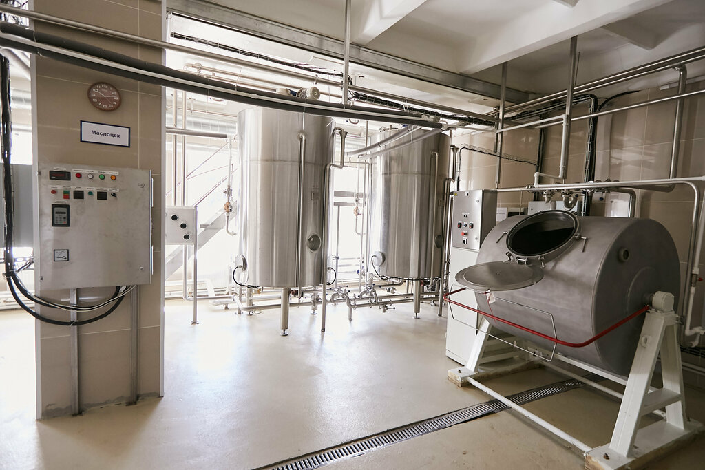 Gıda üreticileri Ferzikovsky Molochny zavod, Kalujskaya oblastı, foto