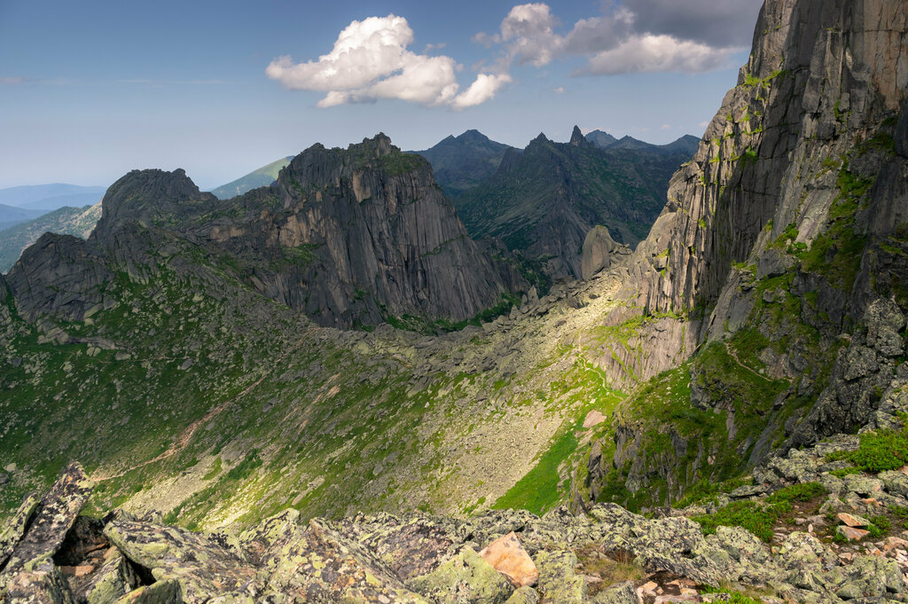 Dağ geçidi Перевал Молодёжный, Krasnoyarski krayı, foto
