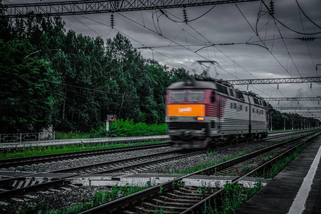 Tren istasyonu Berezovsky, Kalujskaya oblastı, foto