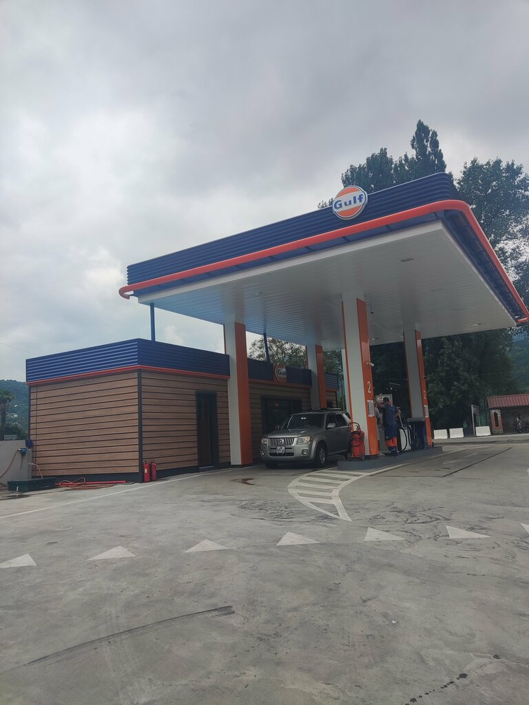 Benzin istasyonu Gulf, , foto