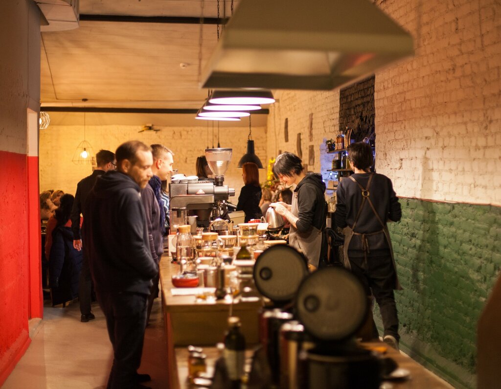Kahve dükkanları Coffee shop Coffeeprana, Loft Cafe, Saint‑Petersburg, foto