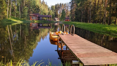 Resort oteller, tesisler Belka, Novgorodskaya oblastı, foto