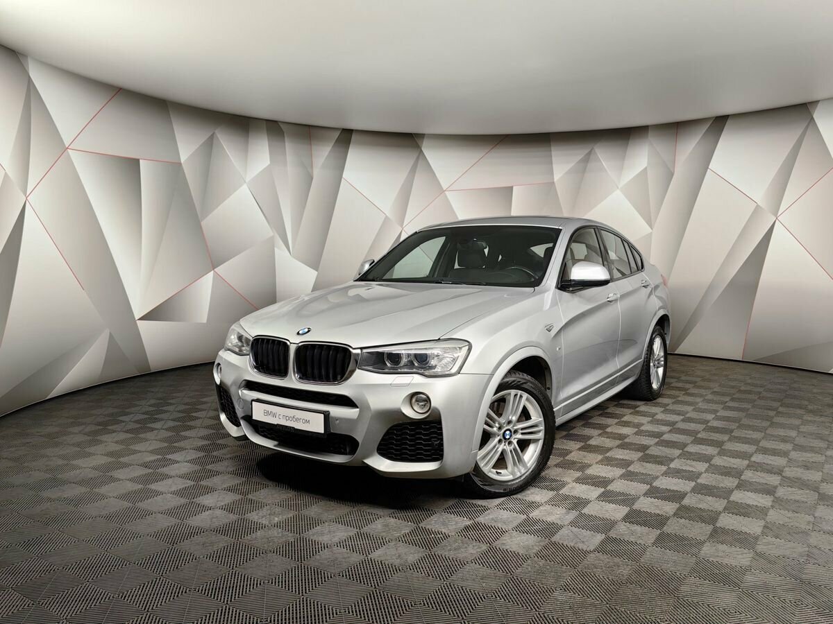 Купить б/у BMW X4 I (F26) 20d 2.0d AT (190 л.с.) 4WD дизель автомат в Москве: серебристый БМВ Х4 ...