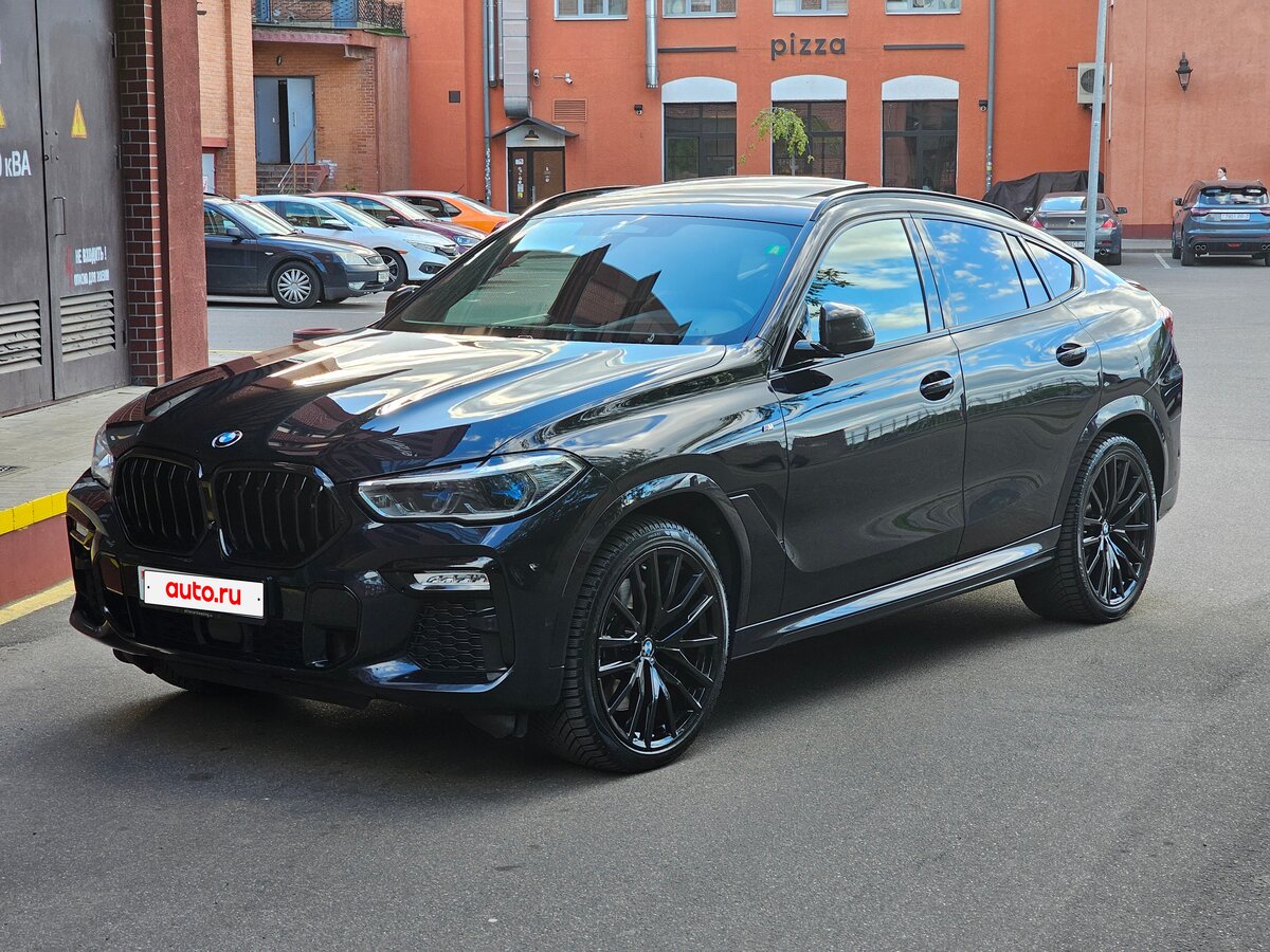 Купить б/у BMW X6 III (G06) M50d 3.0d AT (400 л.с.) 4WD дизель автомат в Минске: чёрный БМВ Х6 ...