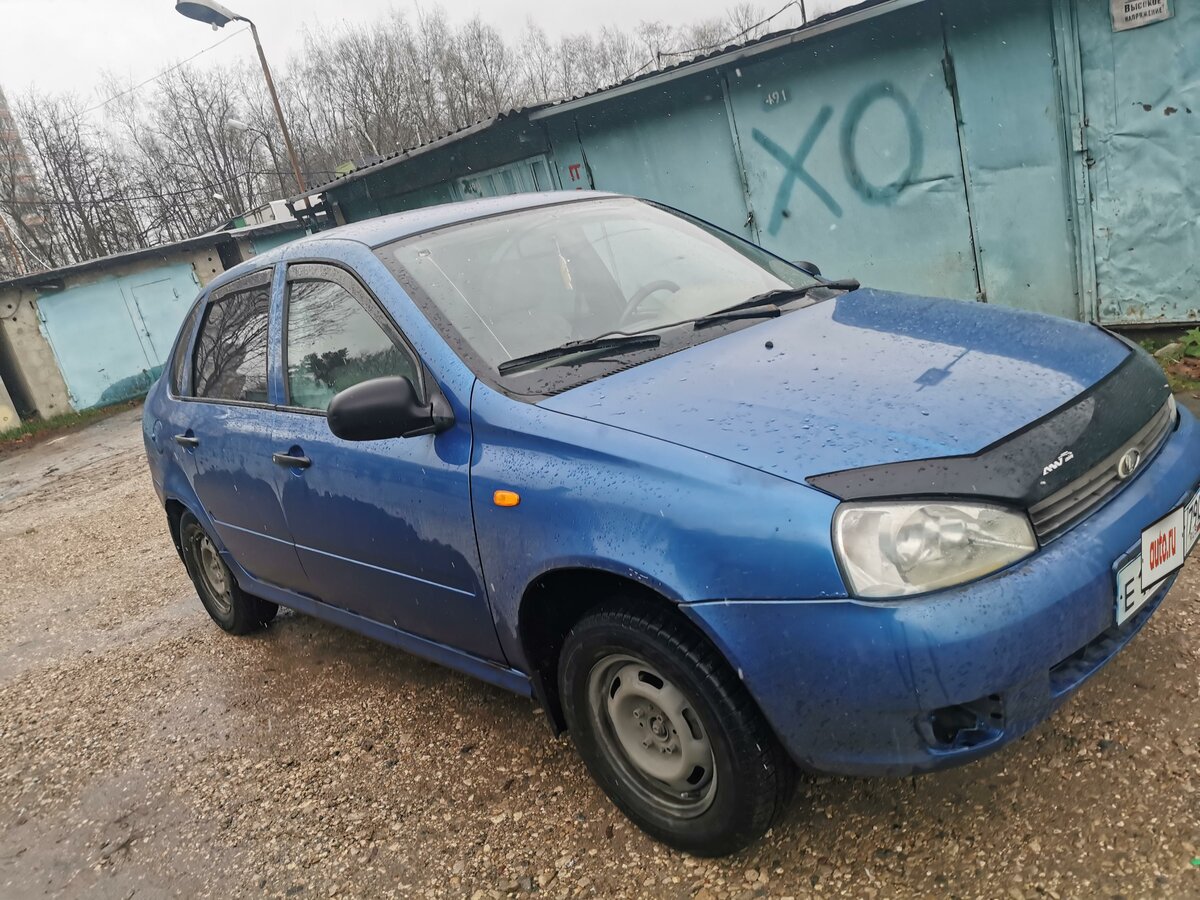 Купить б/у Lada (ВАЗ) Kalina I 1.6 MT (81 л.с.) бензин механика в Москве: синий Лада Калина I ...