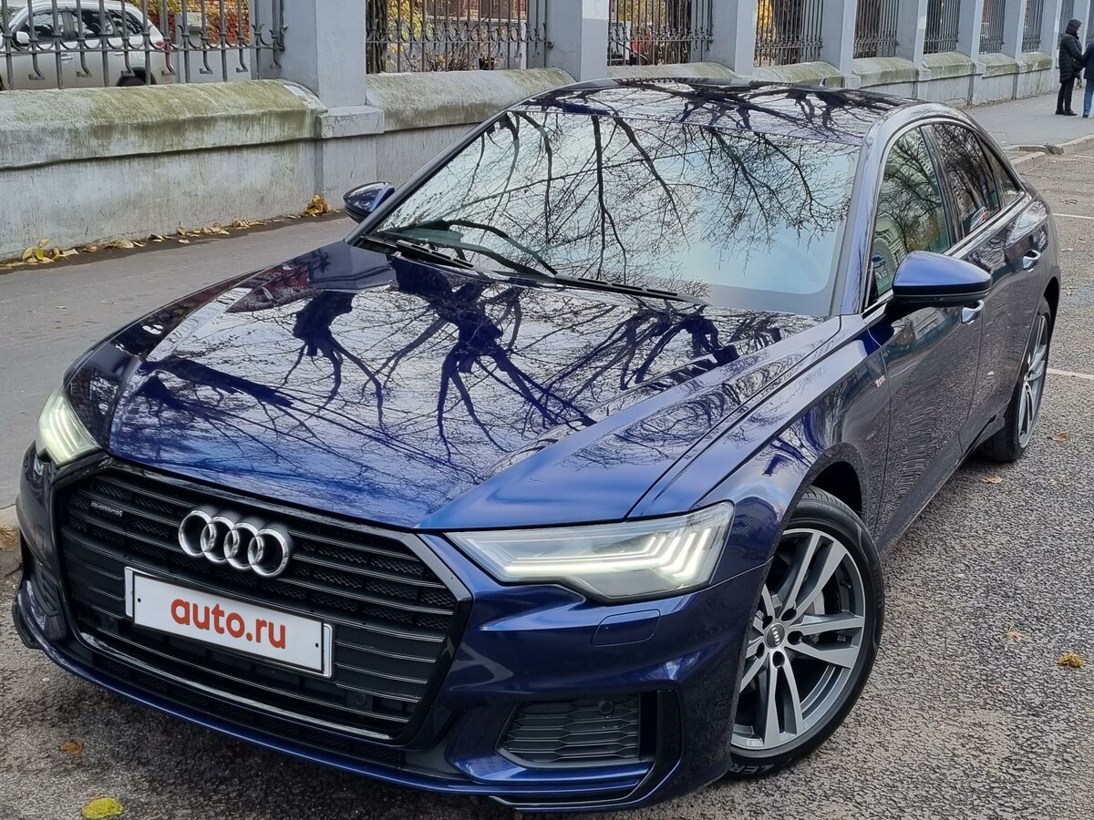 Купить б/у Audi A6 V (C8) 45 TFSI 2.0 AMT (245 л.с.) 4WD бензин робот в Москве: синий Ауди А6 V ...