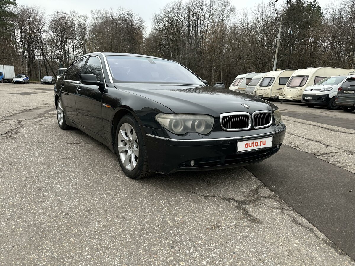 Купить б/у BMW 7 серии IV (E65/E66) 760Li 6.0 AT (445 л.с.) бензин автомат в Москве: чёрный БМВ ...