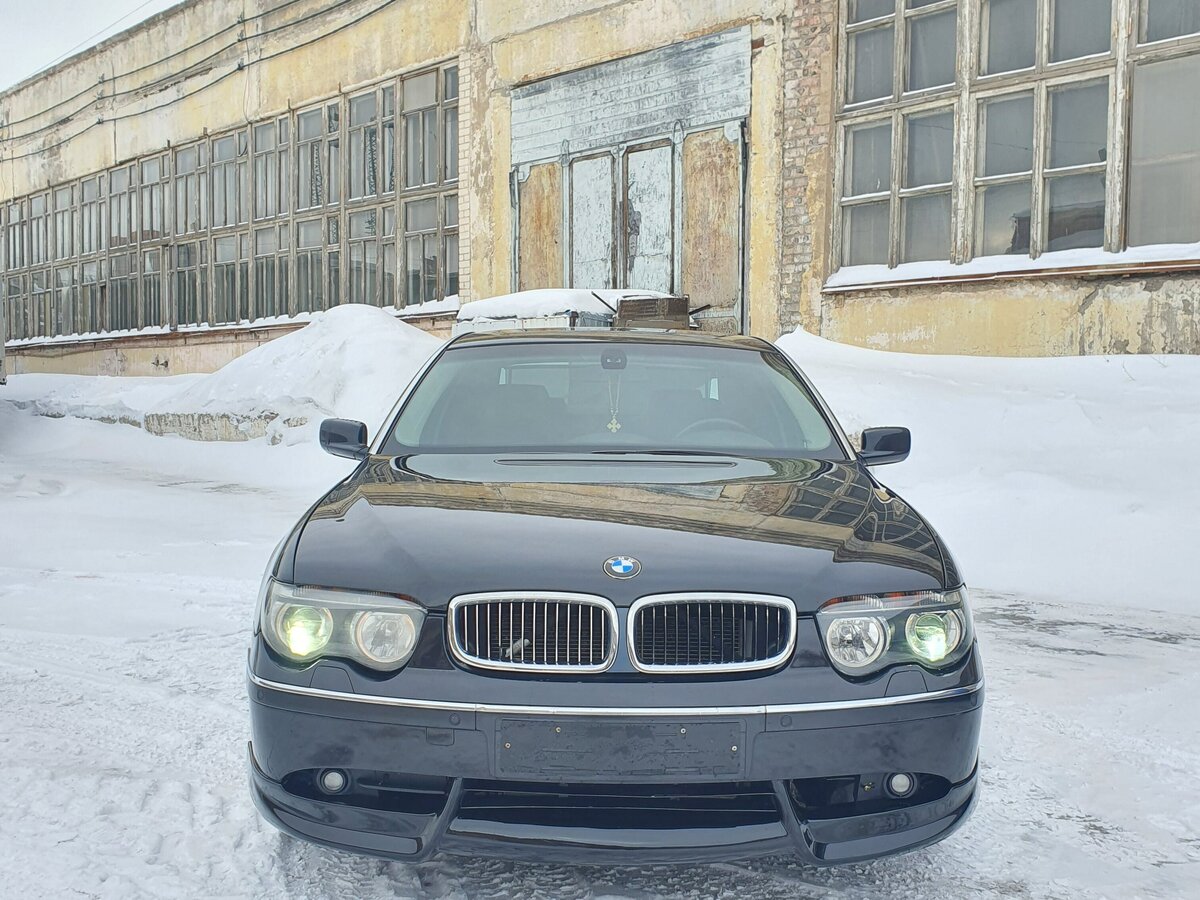 Купить б/у BMW 7 серии IV (E65/E66) 730i 3.0 AT (231 л.с.) бензин автомат в Самаре: чёрный БМВ 7 ...