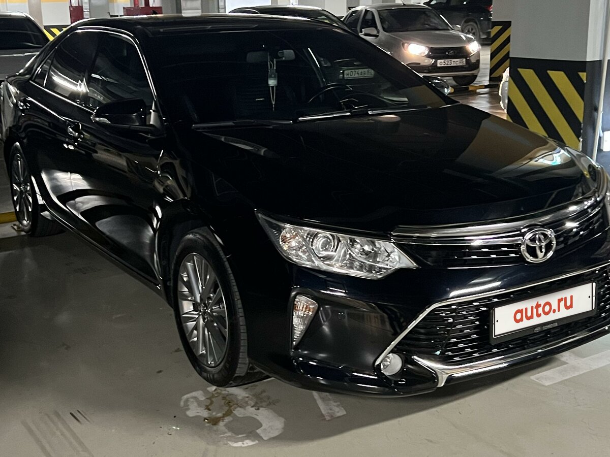 Купить б/у Toyota Camry VII (XV50) Рестайлинг 3.5 AT (249 л.с.) бензин автомат в Грозном: чёрный ...