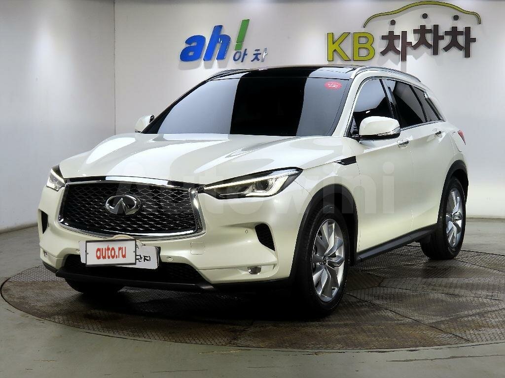 Купить б/у Infiniti QX50 II 2.0 CVT (272 л.с.) 4WD бензин вариатор во Владивостоке: белый ...