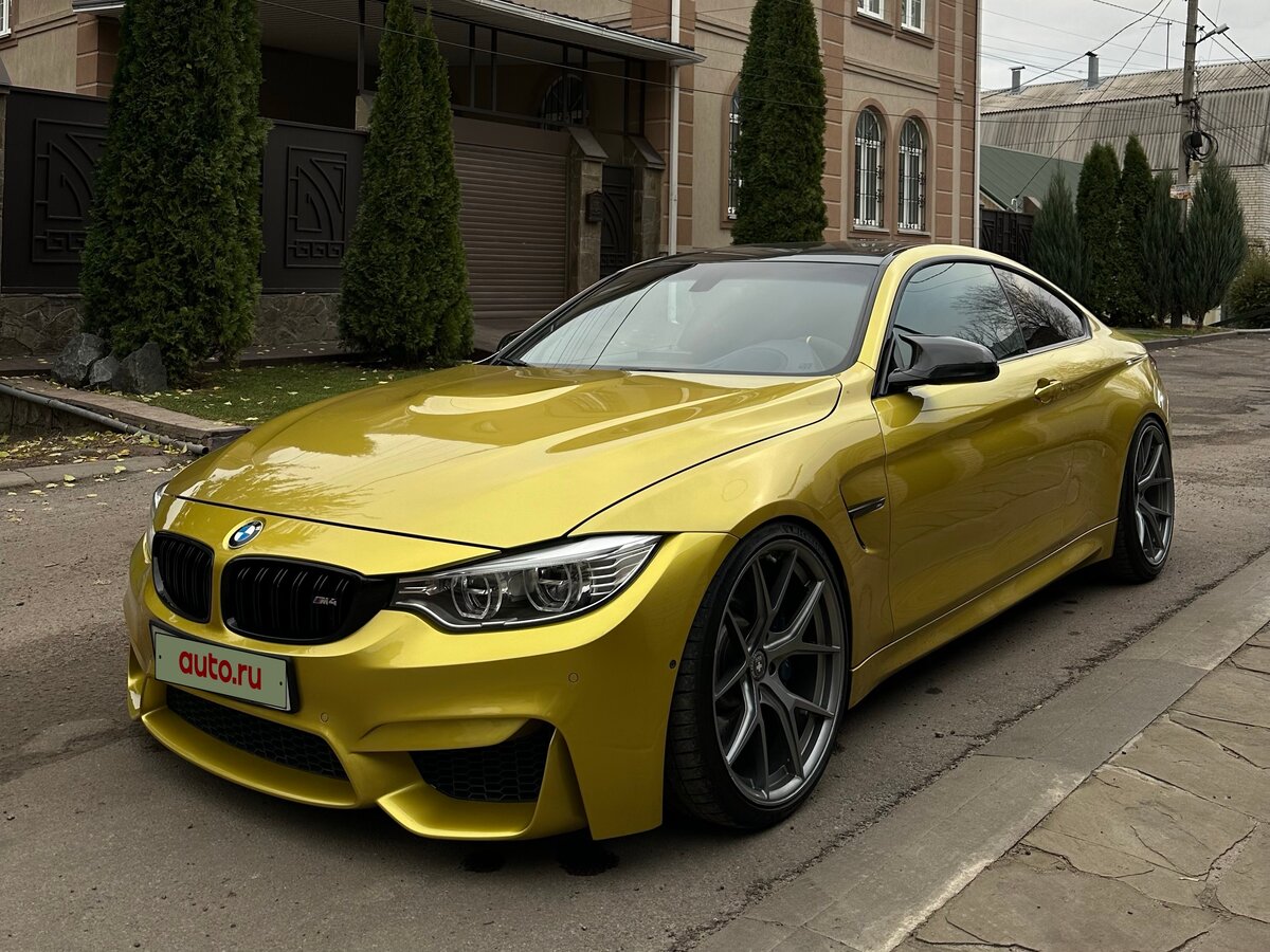 Купить б/у BMW M4 F82/F83 3.0 AMT (431 л.с.) бензин робот в Воронеже: жёлтый БМВ М4 F82/F83 купе ...