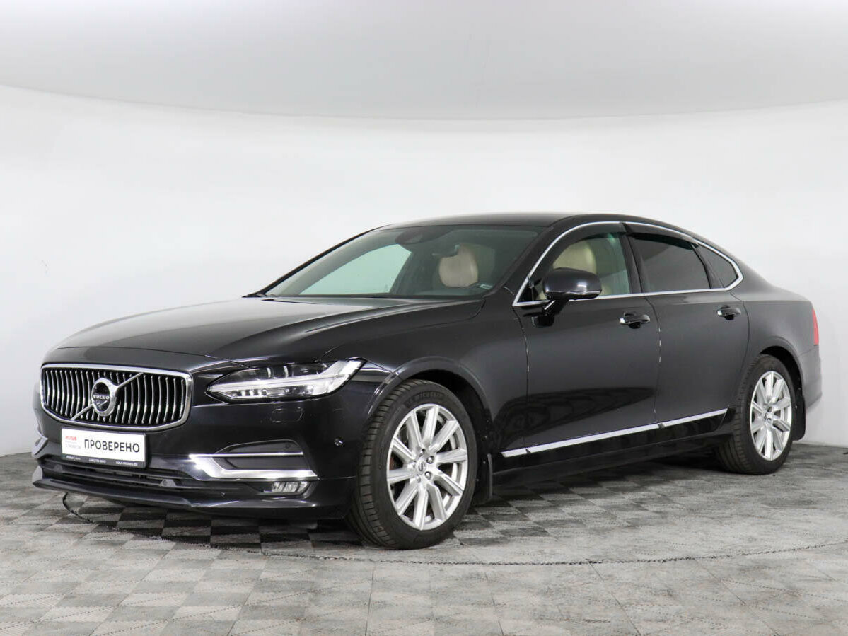 Купить б/у Volvo S90 II 2.0 AT (249 л.с.) бензин автомат в Химках: чёрный Вольво S90 II седан ...