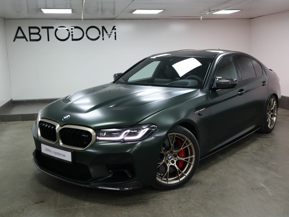 Купить б/у BMW M5 VI (F90) Рестайлинг CS 4.4 AT (635 л.с.) 4WD бензин автомат в Москве: зелёный ...