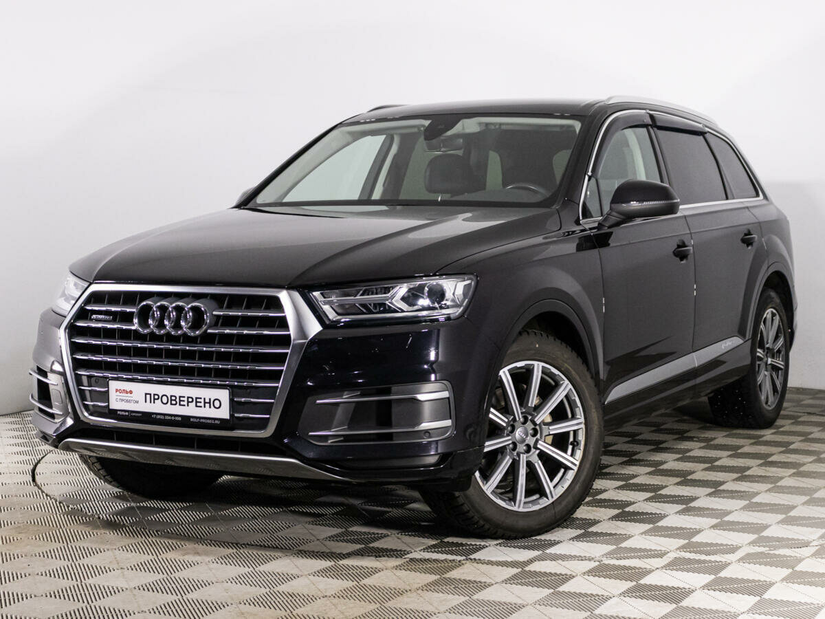 Купить б/у Audi Q7 II (4M) 3.0d AT (218 л.с.) 4WD дизель автомат в Санкт-Петербурге: чёрный Ауди ...