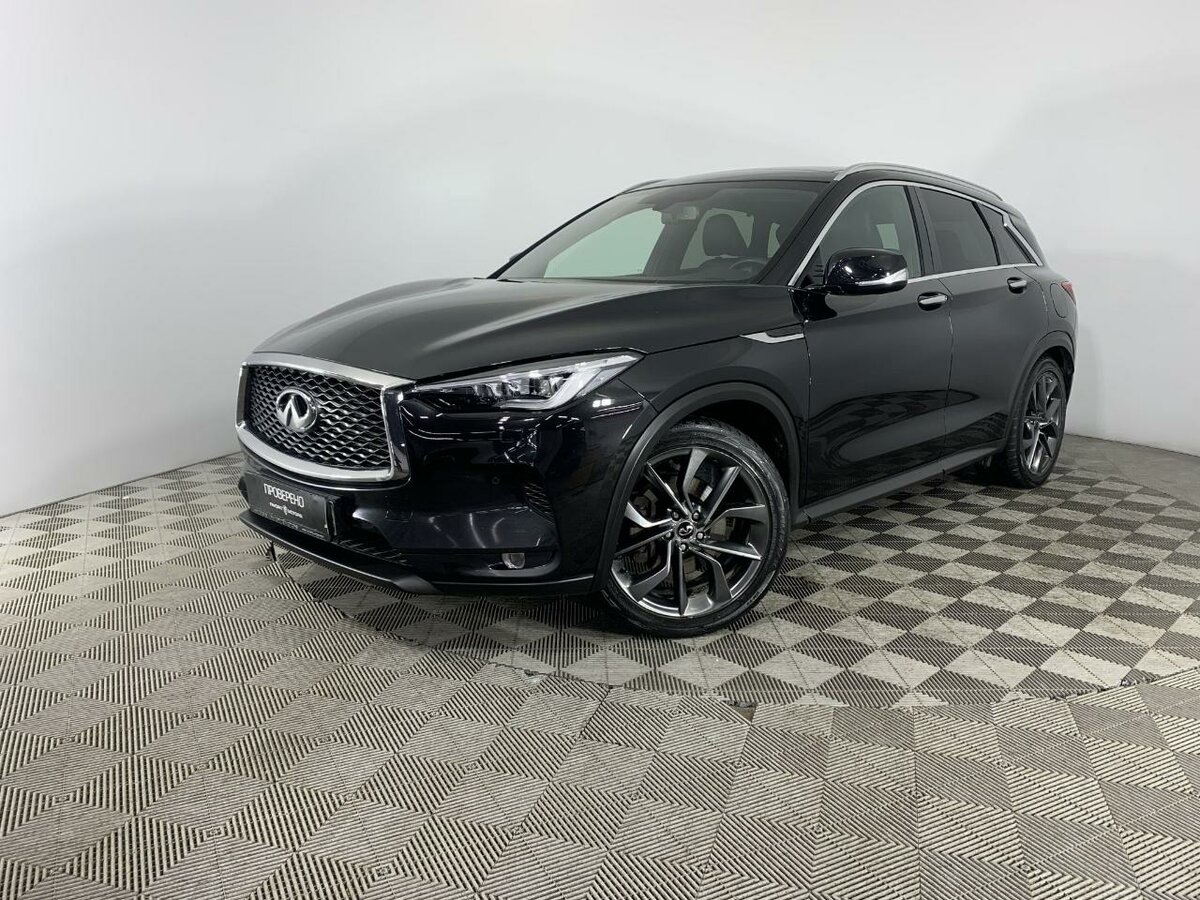 Купить б/у Infiniti QX50 II 2.0 CVT (249 л.с.) 4WD бензин вариатор в Москве: чёрный Инфинити ку ...