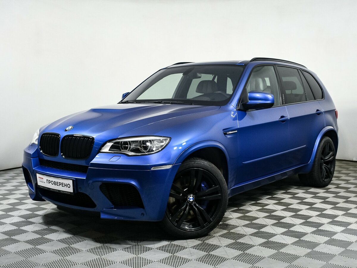 Купить б/у BMW X5 M I (E70) 4.4 AT (555 л.с.) 4WD бензин автомат в Москве: синий БМВ Х5 М I (E70 ...
