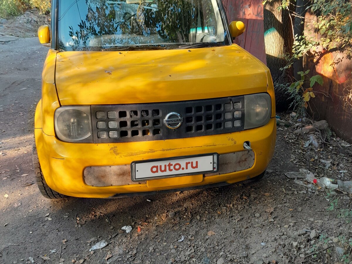 Купить б/у Nissan Cube II (Z11) Cubic 1.5 CVT (109 л.с.) бензин вариатор в Благовещенске: жёлтый ...