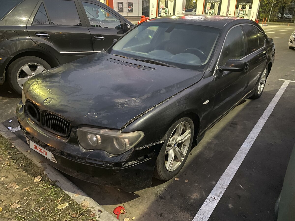 Купить б/у BMW 7 серии IV (E65/E66) 745Li 4.4 AT (333 л.с.) бензин автомат в Москве: чёрный БМВ ...