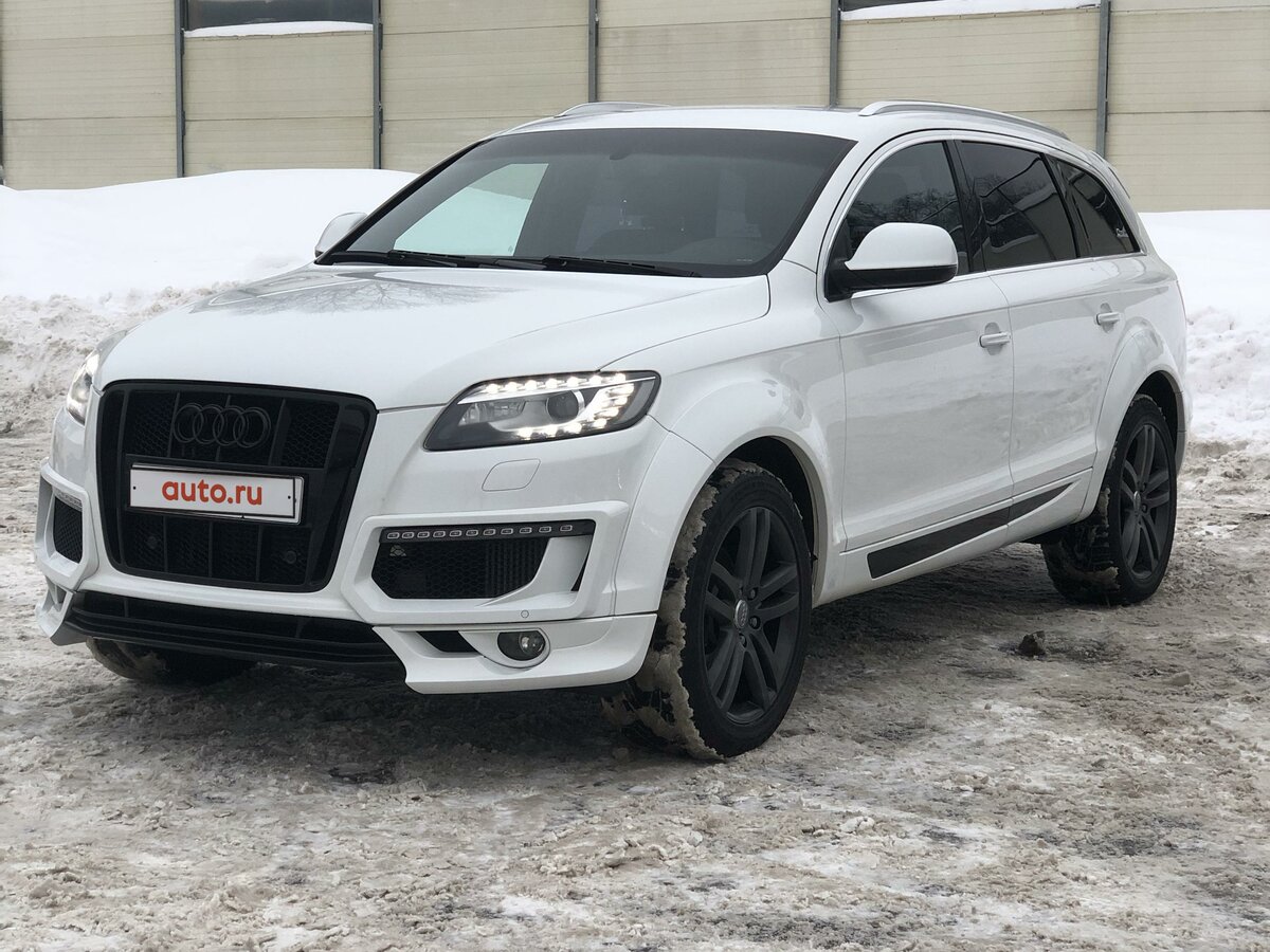 Купить б/у Audi Q7 I (4L) Рестайлинг 3.0d AT (245 л.с.) 4WD дизель автомат в Ромашкове: белый ...