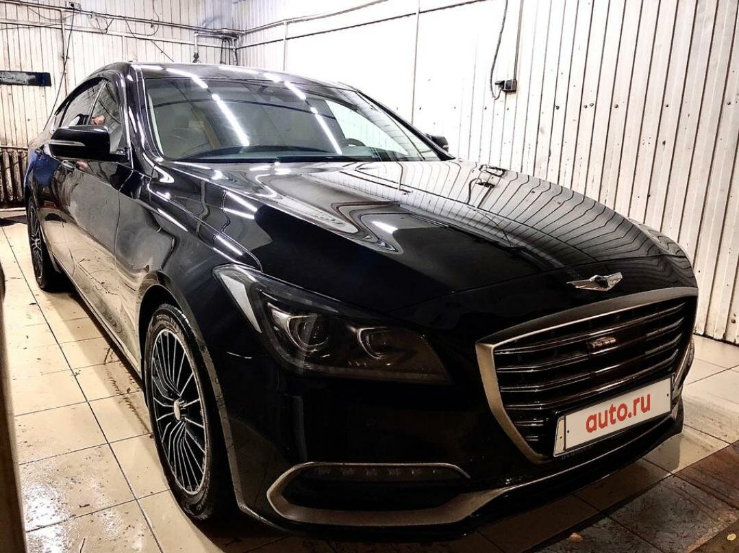 Купить б/у Genesis G80 I 2.0 AT (245 л.с.) 4WD бензин автомат в Санкт-Петербурге: чёрный Генезис ...