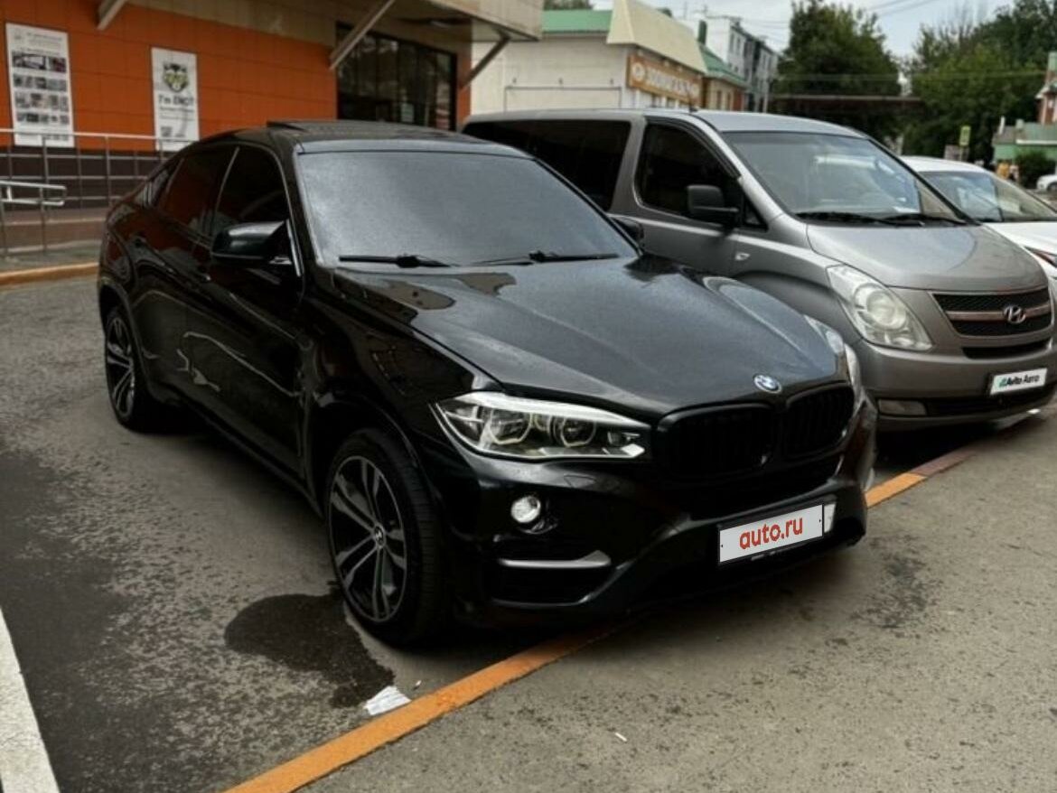 Купить б/у BMW X6 II (F16) 30d 3.0d AT (249 л.с.) 4WD дизель автомат в Сергиевом Посаде: чёрный ...