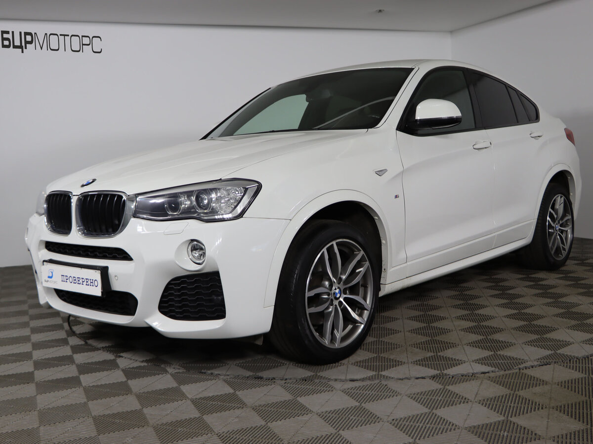 Купить б/у BMW X4 I (F26) 20d 2.0d AT (190 л.с.) 4WD дизель автомат в Нижнем Новгороде: белый ...