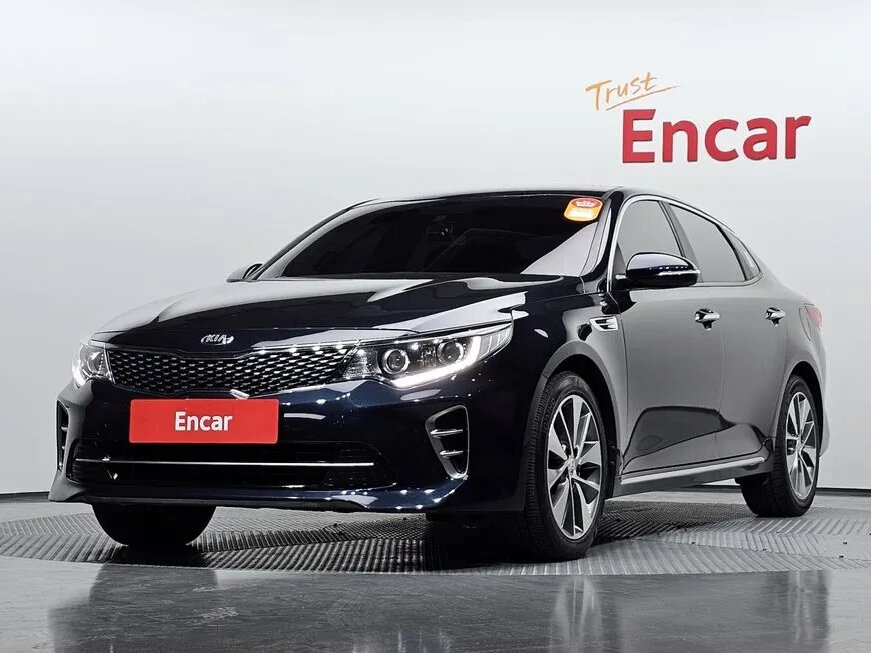 Купить б/у Kia K5 II 1.6 AMT (180 л.с.) бензин робот во Владивостоке: синий Киа к5 II седан 2015 ...