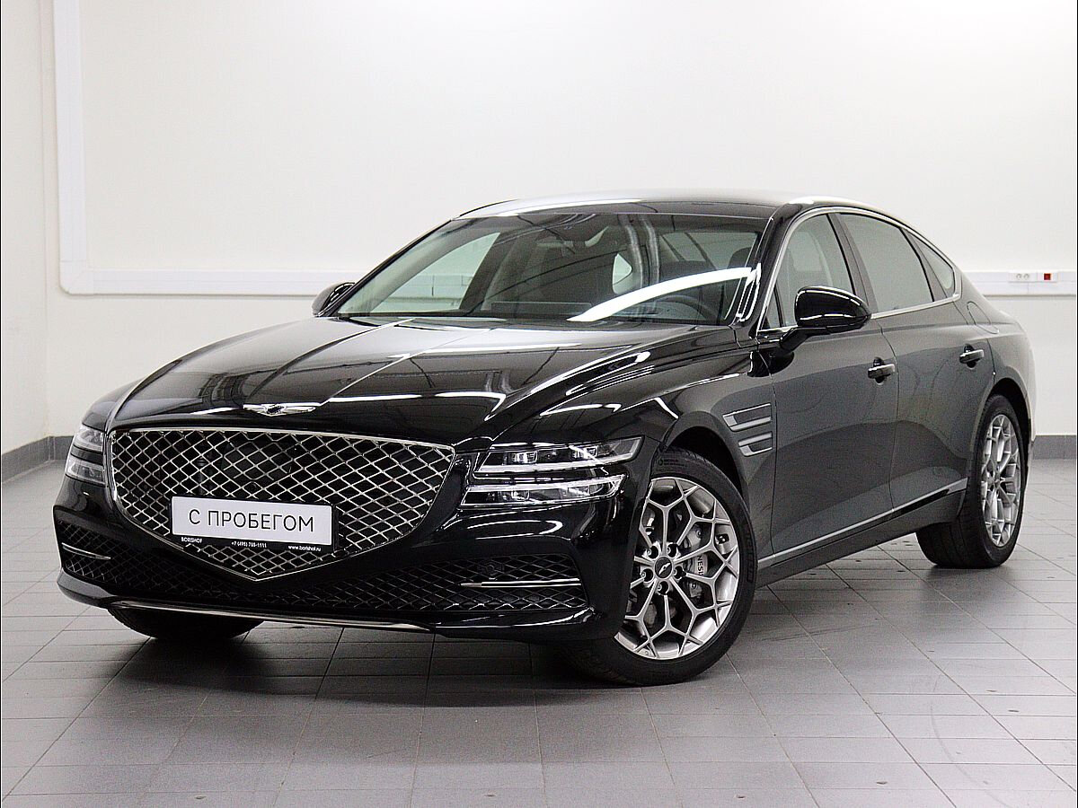 Купить б/у Genesis G80 II 2.5 AT (249 л.с.) 4WD бензин автомат в Москве: чёрный Генезис Г80 II ...