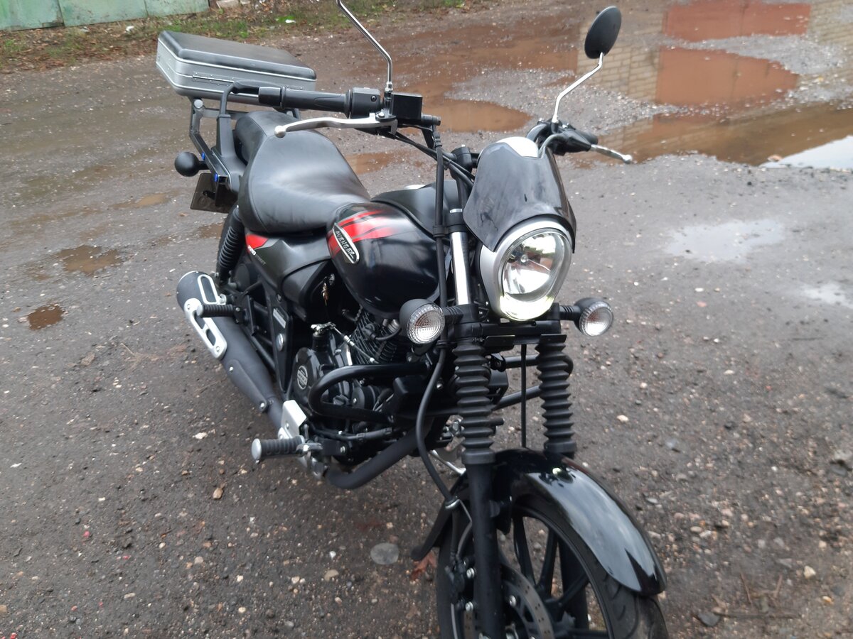 Купить б/у Bajaj Avenger карбюратор 5 передач в Щёлково: чёрный круизер ...