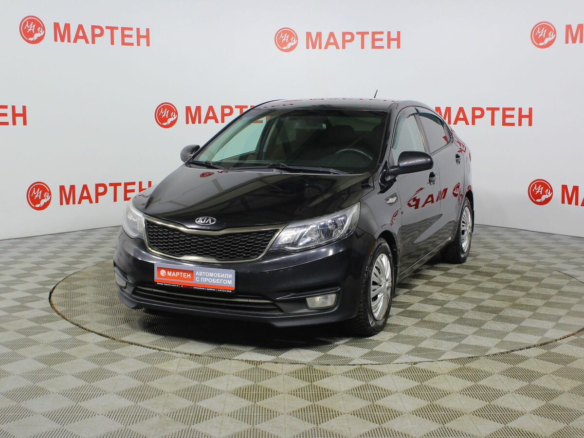 Купить б/у Kia Rio III Рестайлинг 1.4 MT (107 л.с.) бензин механика в Вологде: чёрный Киа Рио ...