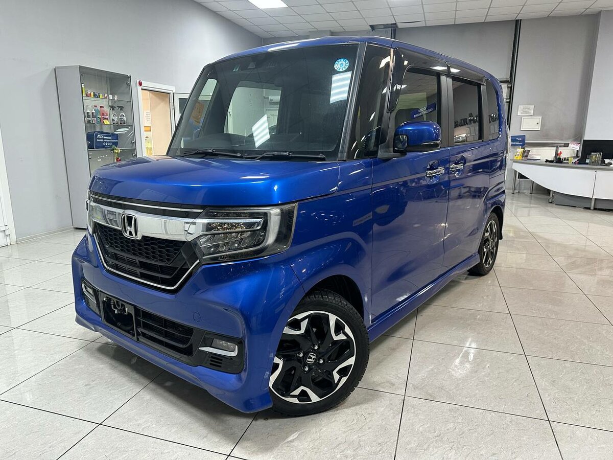 Купить б/у Honda N-BOX II 0.7 CVT (64 л.с.) бензин вариатор в Кемерове: синий Хонда н-бокс II ...
