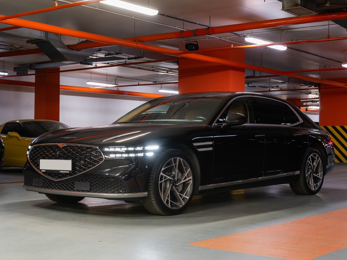 Купить б/у Genesis G90 II 3.5 AT (380 л.с.) 4WD бензин автомат в Москве: чёрный Генезис Г90 II ...
