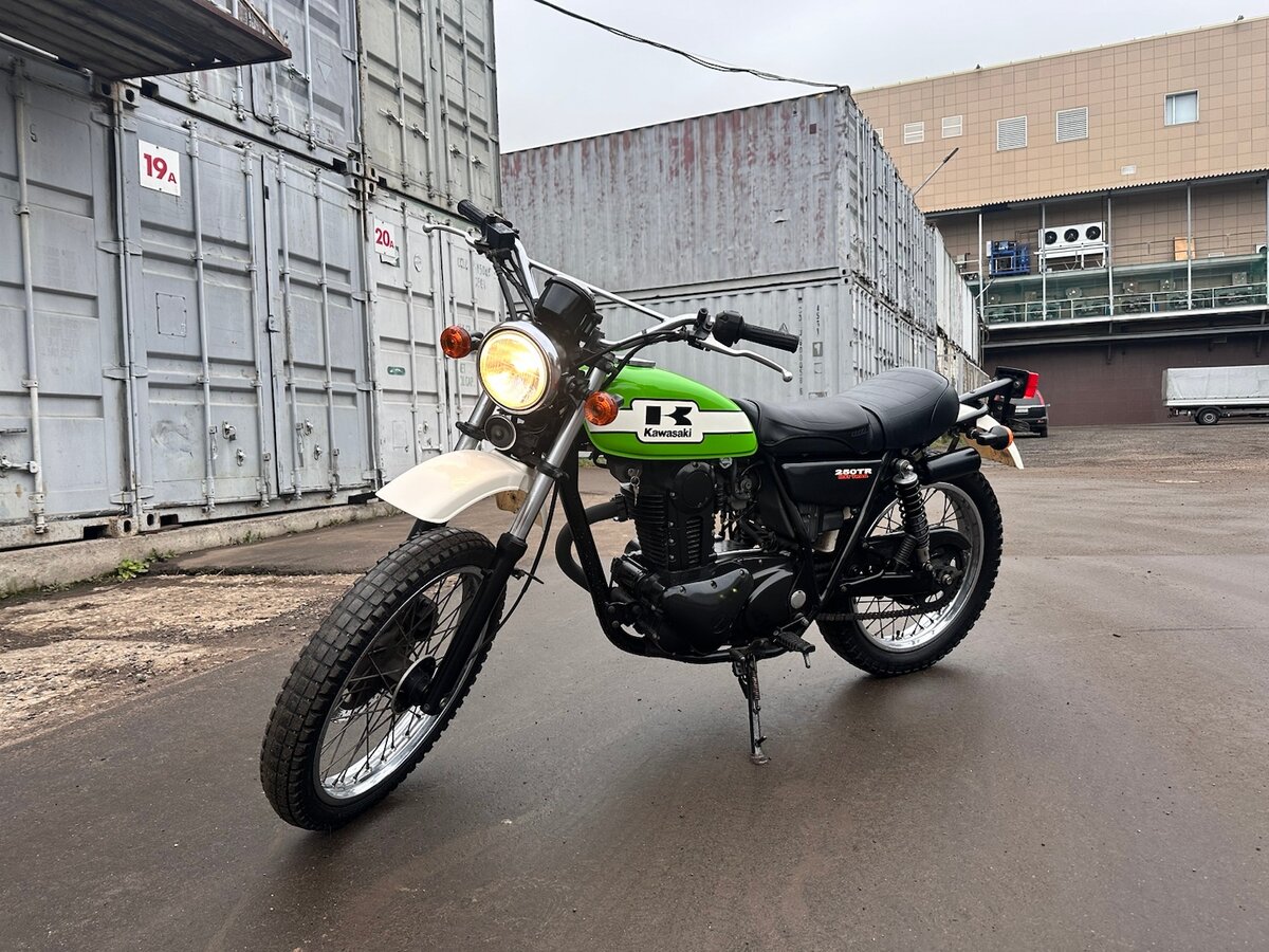 Купить б/у Kawasaki 250 TR карбюратор 5 передач в Бородине: зелёный мотоцикл повышенной ...