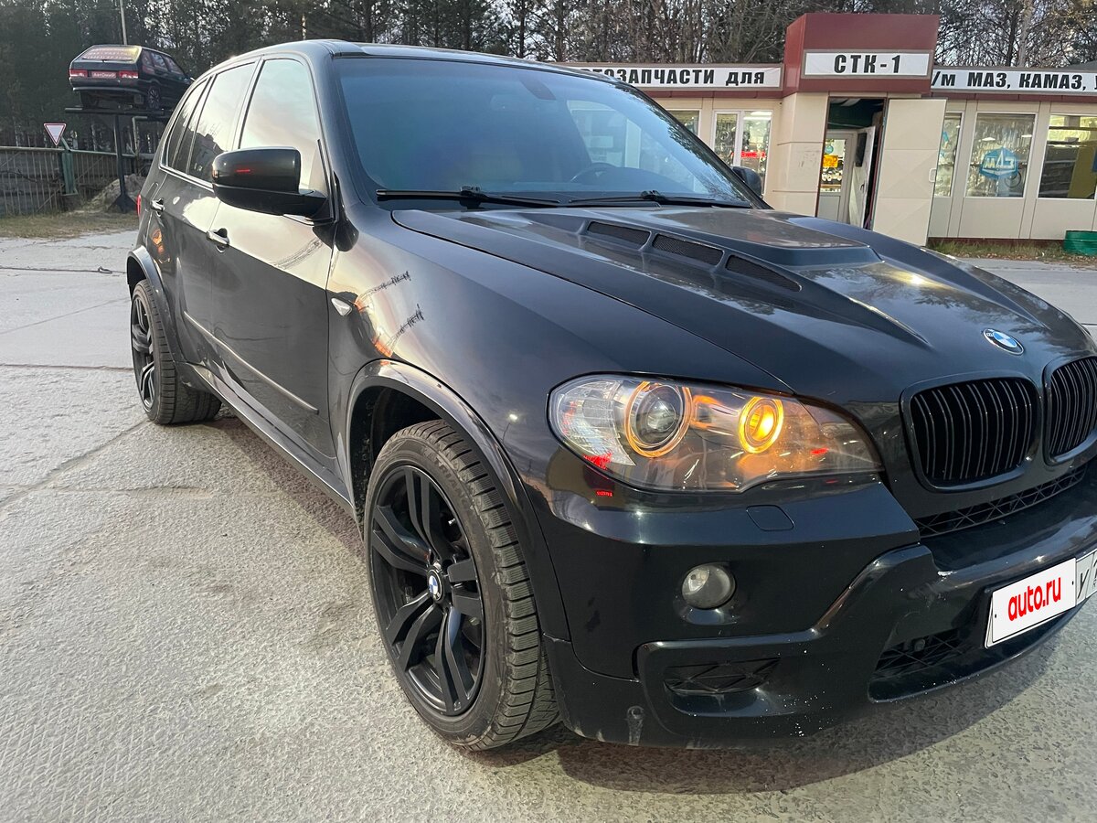 Купить б/у BMW X5 II (E70) 3.0d 3.0d AT (235 л.с.) 4WD дизель автомат в Сургуте: чёрный БМВ Х5 ...