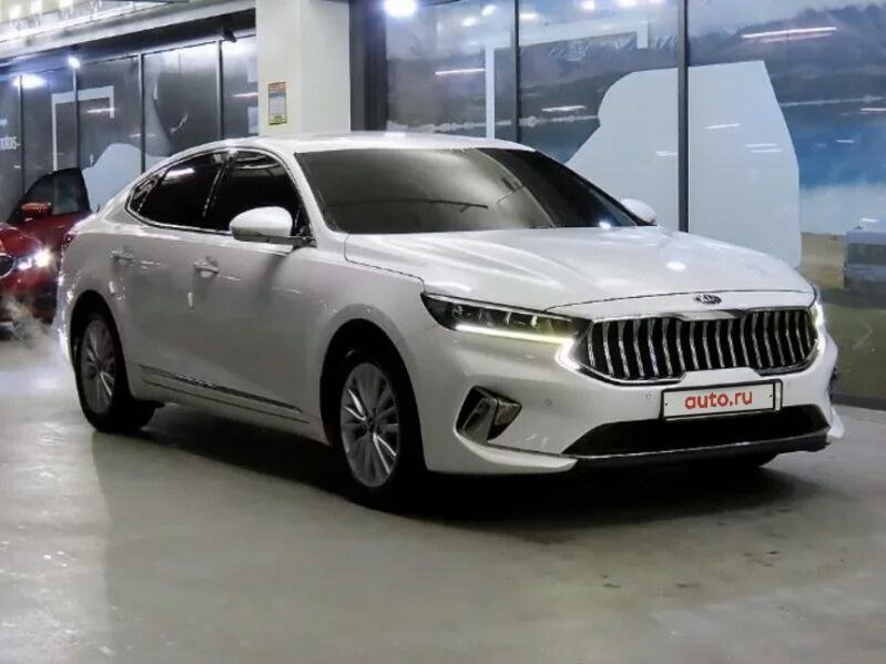 Купить б/у Kia K7 YG (II) Рестайлинг 3.0 AT (266 л.с.) бензин автомат в Омске: белый Киа K7 YG ...