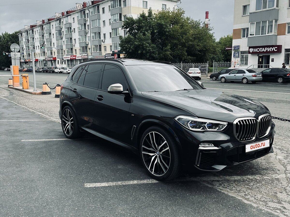 Купить б/у BMW X5 IV (G05/G18) M50d 3.0d AT (400 л.с.) 4WD дизель автомат в Уфе: чёрный БМВ Х5 ...