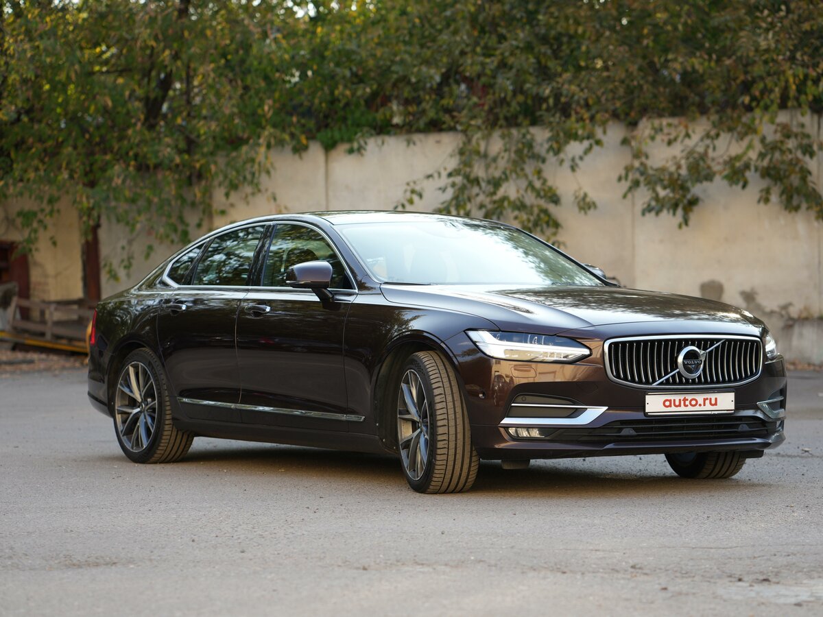 Купить б/у Volvo S90 II 2.0 AT (249 л.с.) бензин автомат в Москве: коричневый Вольво S90 II ...