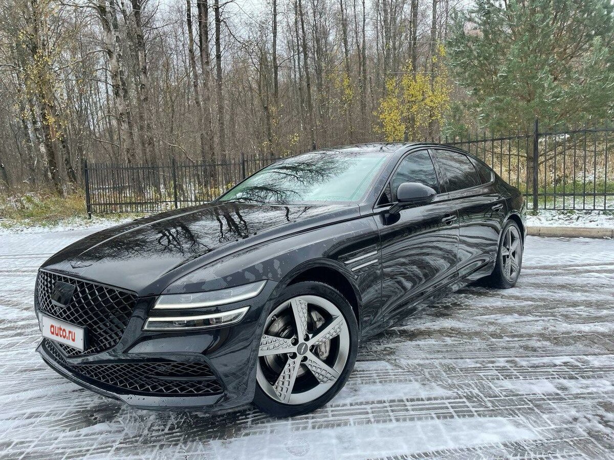 Купить б/у Genesis G80 II 3.5 AT (379 л.с.) 4WD бензин автомат в Костроме: чёрный Генезис Г80 II ...