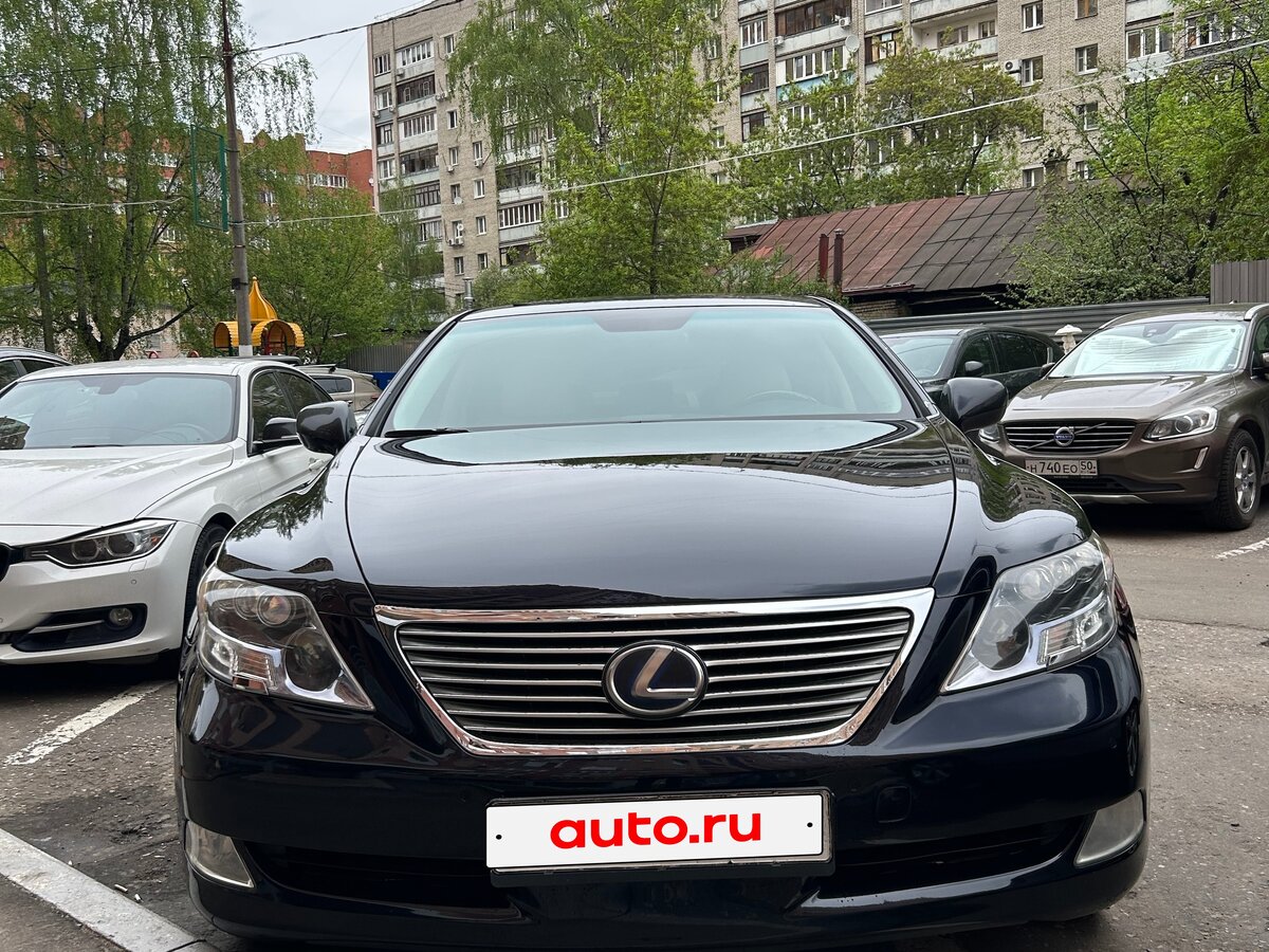 Купить б/у Lexus LS IV 600h L 5.0hyb CVT (445 л.с.) 4WD гибрид вариатор в Москве: чёрный Лексус ...