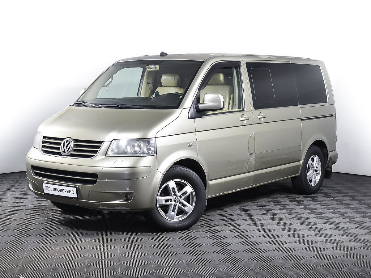 Купить б/у Volkswagen Multivan T5 2.5d AT (174 л.с.) дизель автомат в Москве: бежевый ...