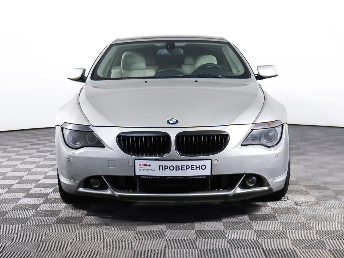 Купить б/у BMW 6 серии II (E63/E64) 650i 4.8 AT (367 л.с.) бензин автомат в Москве: серебристый ...