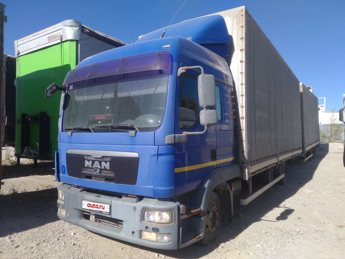 Купить б/у MAN TGL дизель механика в Волгограде: синий тент 2011 года по цене 6 800 000 рублей ...