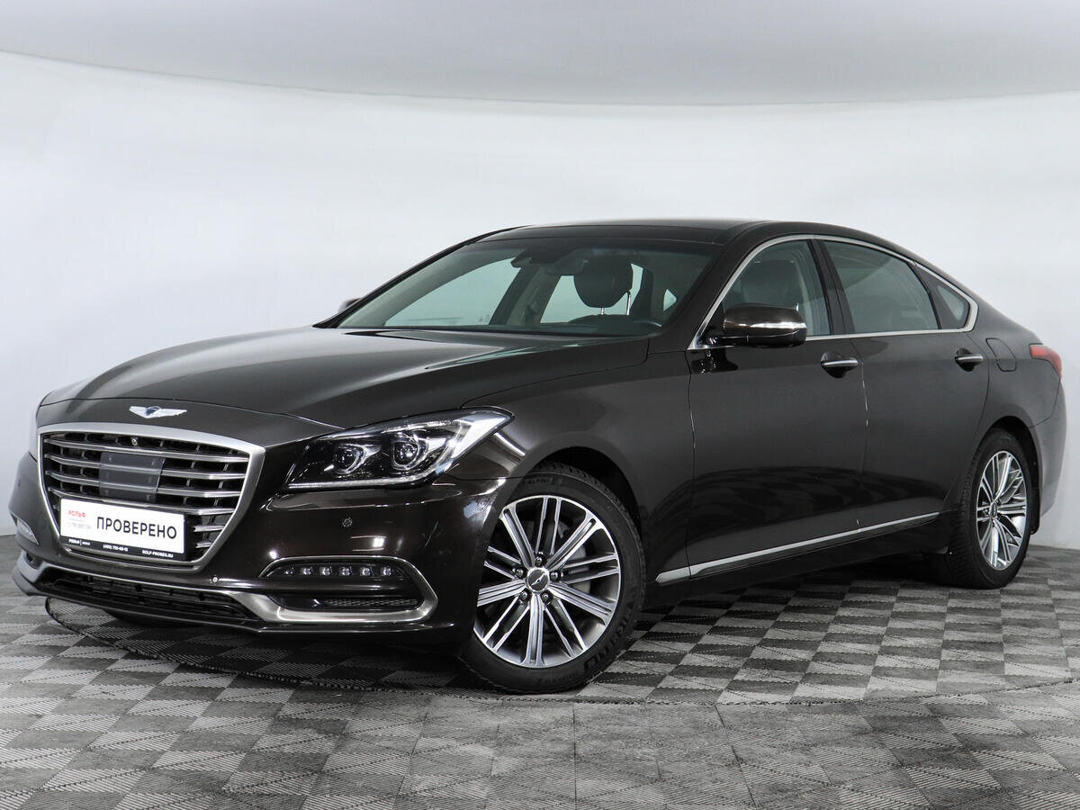 Купить б/у Genesis G80 I 2.0 AT (245 л.с.) 4WD бензин автомат в Химках: коричневый Генезис Г80 I ...