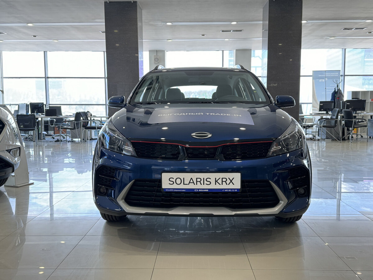 Купить новый Solaris KRX 2024-2025 1.6 AT (123 л.с.) бензин автомат в Химках: синий Солярис ...