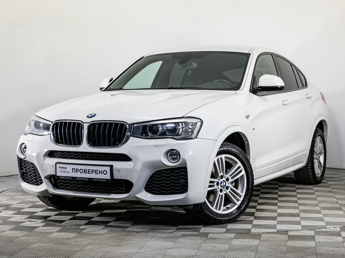 Купить б/у BMW X4 I (F26) 20d 2.0d AT (190 л.с.) 4WD дизель автомат в Санкт-Петербурге: белый ...