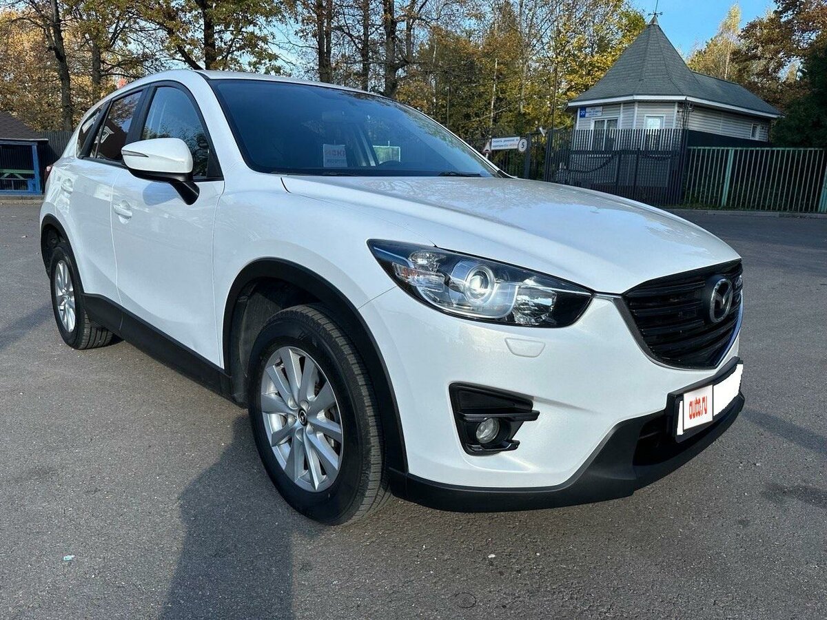 Купить б/у Mazda CX-5 I Рестайлинг 2.0 AT (150 л.с.) 4WD бензин автомат в Красногорске: белый ...