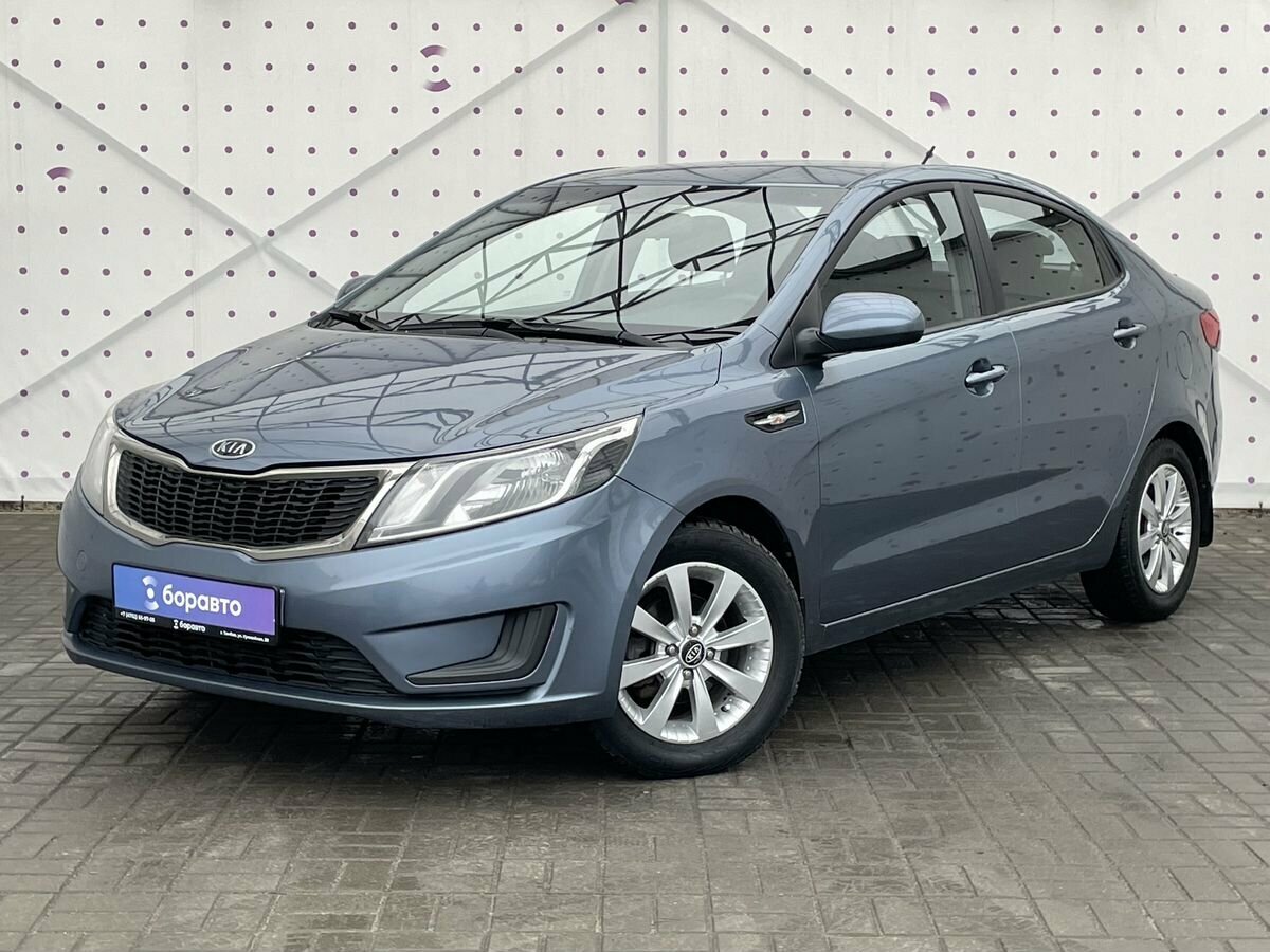 Купить б/у Kia Rio III 1.4 MT (107 л.с.) бензин механика в Тамбове: голубой Киа Рио III седан ...